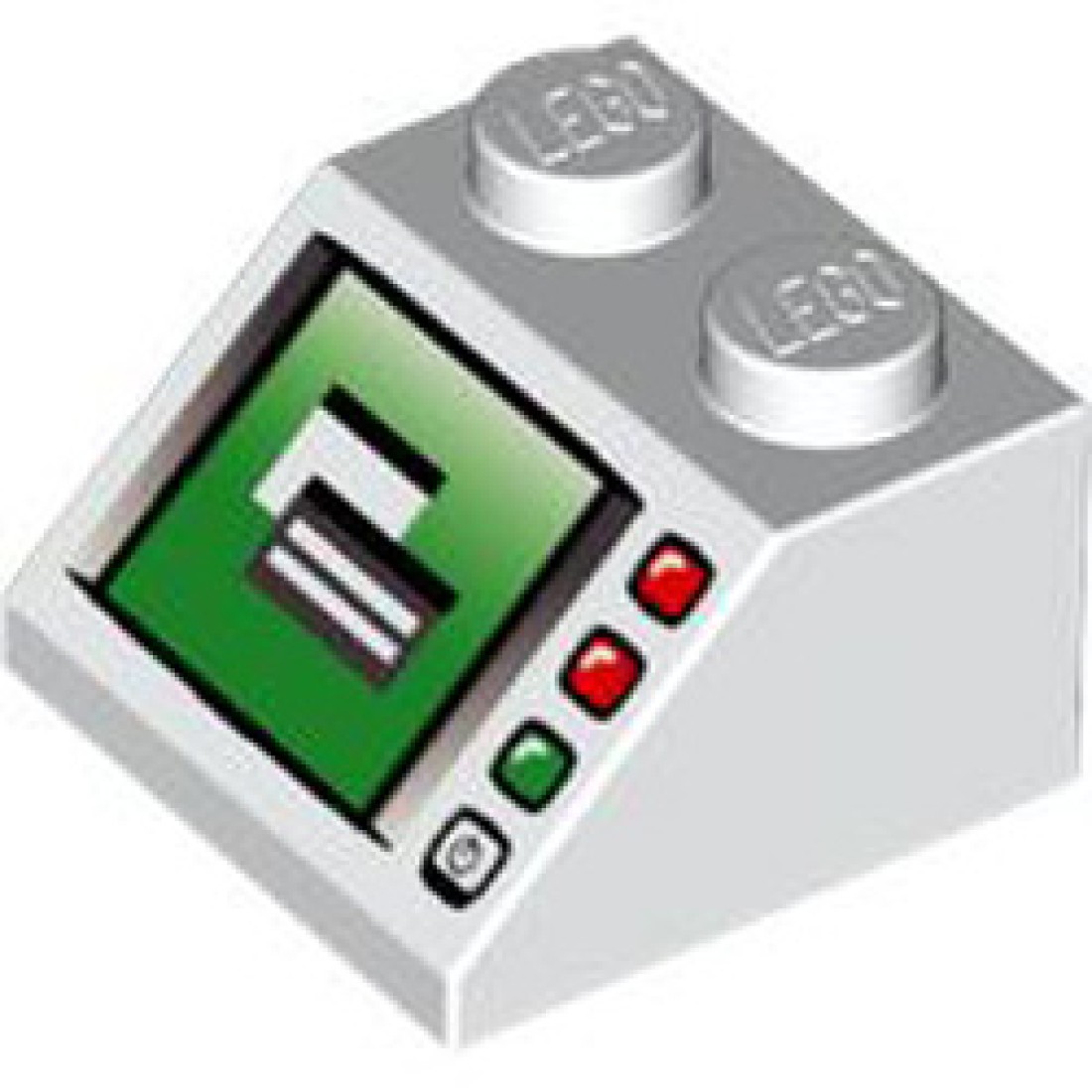 LEGO Part 4195657 - 46096 - Roof Tile 2x2 45 Degree Number 1 White ...