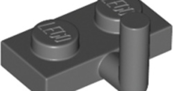 LEGO Part 6261355 - 43876 - Plate 1x2 with Vertical Shaft Dark Stone ...