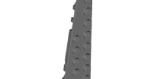 LEGO Part 4586562 - 47397 - Left Plate with Angle 3x12 Dark Stone Grey ...