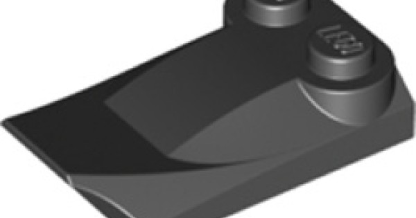 LEGO Part 4285883 - 47456 - Plate with Bows 2x3 1/2 Black | LEGO Bricks ...