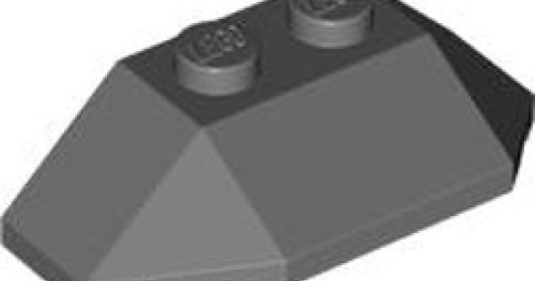LEGO Part 6027686 - 47759 - Roof Tile 4x2 with Angle Slope Bottom Dark ...