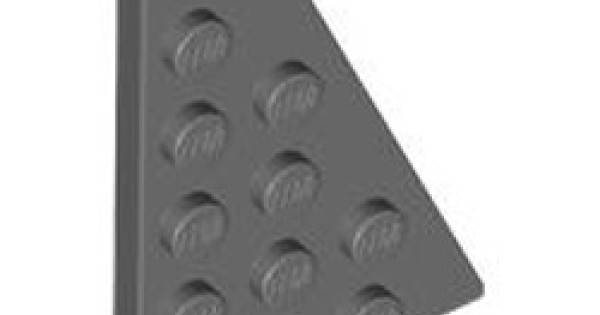 LEGO Part 6266298 - 48205 - Right Plate 4x6 Degree 27 Dark Stone Grey ...