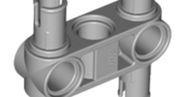 LEGO Part 6282158 - 65489 - Beam 3M with 4 Snaps Medium Stone Grey ...