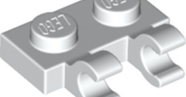 LEGO Part 6347287 - 49563 - Plate 1x2 with Holder, Vertical White ...