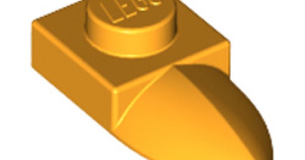 LEGO Part 4282860 - 49668 - Plate 1x1 with Tooth Flame Yellowish Orange ...