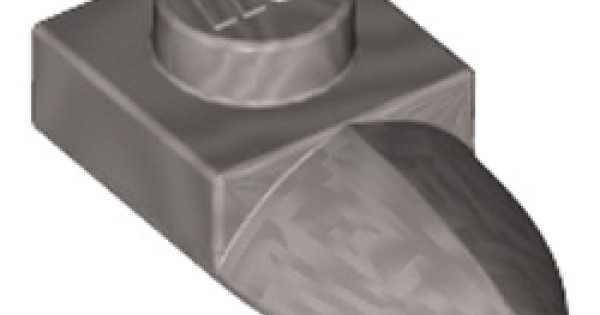 LEGO Part 4625146 - 49668 - Plate 1x1 with Tooth Silver Metallic | LEGO ...