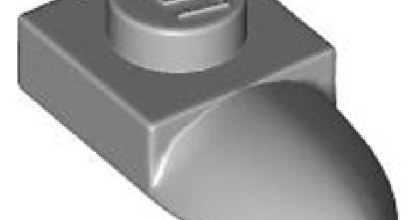 LEGO Part 6213644 - 49668 - Plate 1x1 with Tooth Medium Stone Grey ...