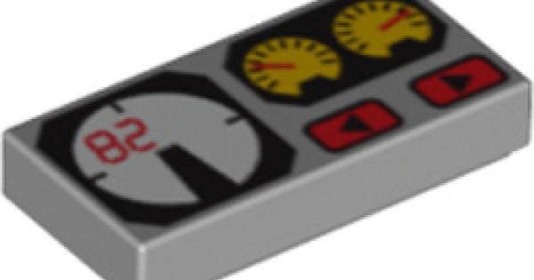 LEGO Part 4227776 - 50290 - Flat Tile 1x2 Number 101 Medium Stone Grey ...