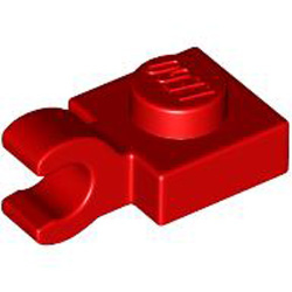LEGO Part 6335377 - 52738 - Plate 1x1 with Holder Vertical Bright Red ...