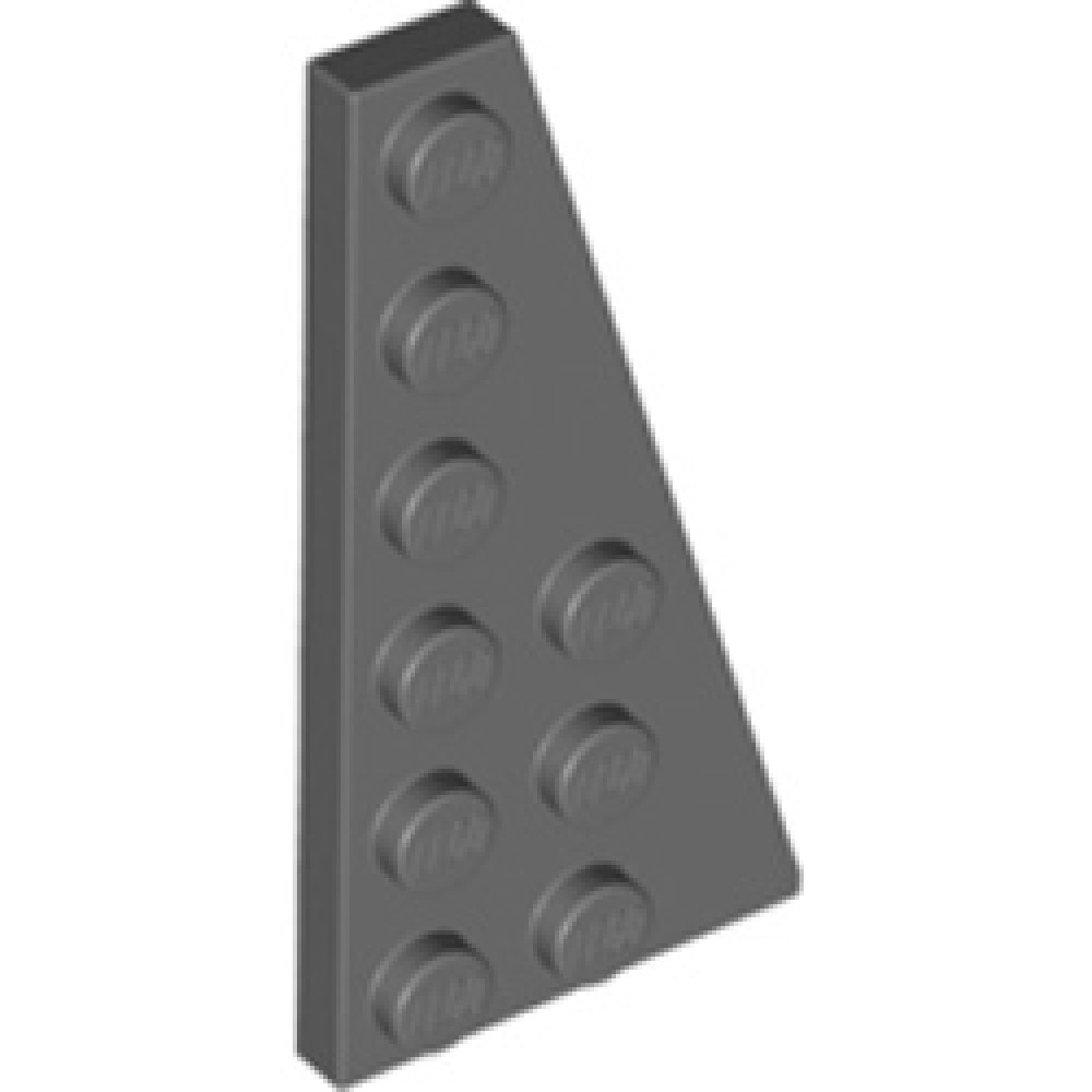 LEGO Part 4290150 - 54383 - Right Plate 3x6 with Angle Dark Stone Grey ...