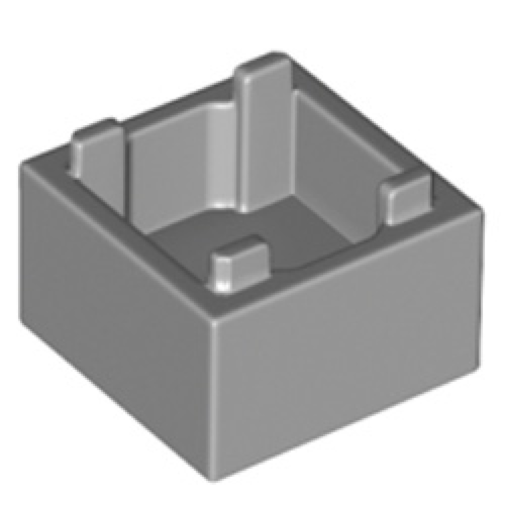 LEGO Part 6318314 - 59121 - Box 2x2 Bottom Number 1 Medium Stone Grey ...