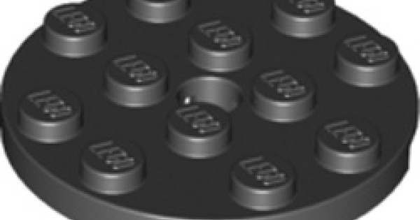LEGO Part 4515350 - 60474 - Plate 4x4 Round with Snap Black | LEGO ...