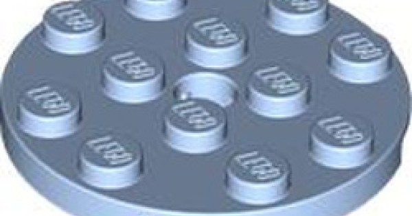 LEGO Part 4599545 - 60474 - Plate 4x4 Round with Snap Light Royal Blue ...