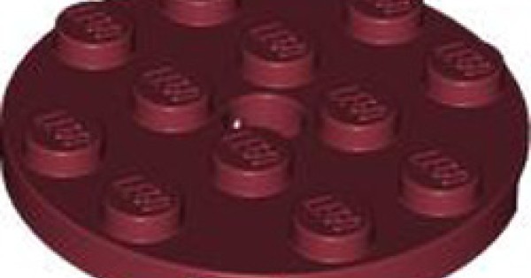 LEGO Part 4631233 - 60474 - Plate 4x4 Round with Snap Dark Red | LEGO ...
