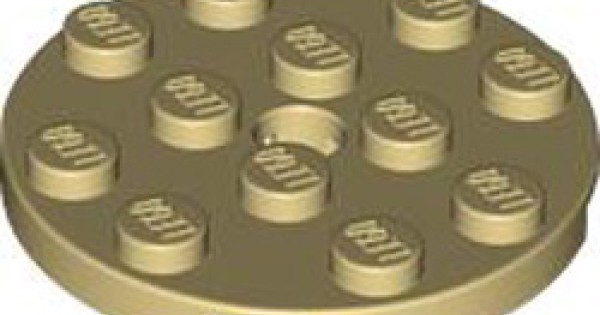 LEGO Part 6302268 - 60474 - Plate 4x4 Round with Snap Brick Yellow ...