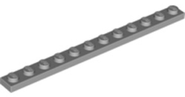 LEGO Part 4514846 - 60479 - Plate 1x12 Medium Stone Grey | LEGO Bricks ...