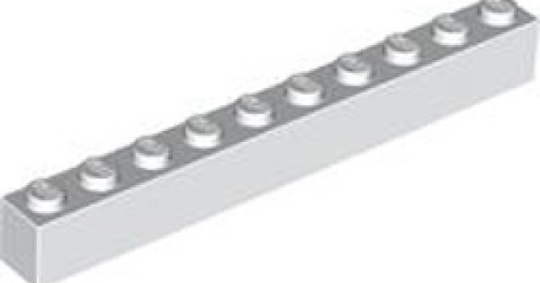 LEGO Part 611101 - 6111 - Brick 1x10 White | LEGO Bricks, Replacement ...
