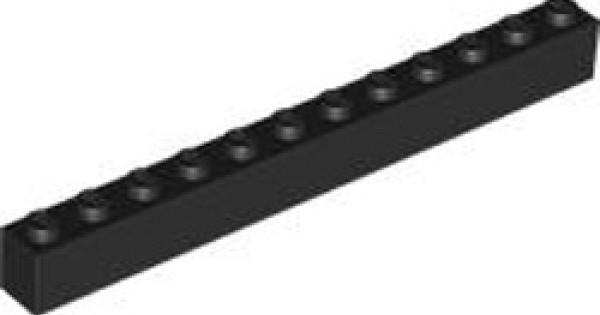 LEGO Part 611226 - 6112 - Brick 1x12 Black | LEGO Bricks, Replacement ...