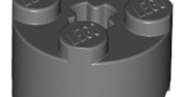 LEGO Part 4249139 - 6143 - Brick Diameter 16 with Cross Dark Stone Grey ...
