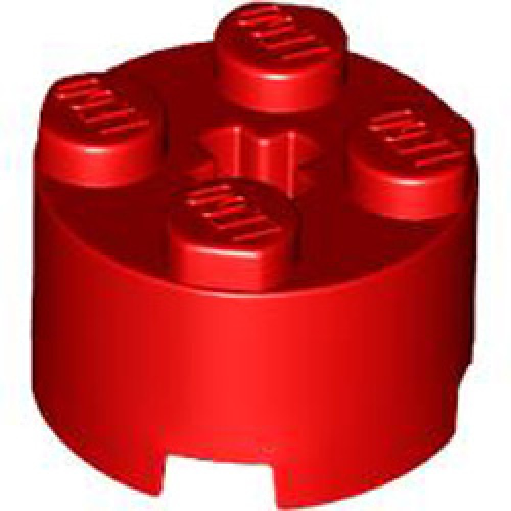 LEGO Part 614321 - 6143 - Brick Diameter 16 with Cross Bright Red ...