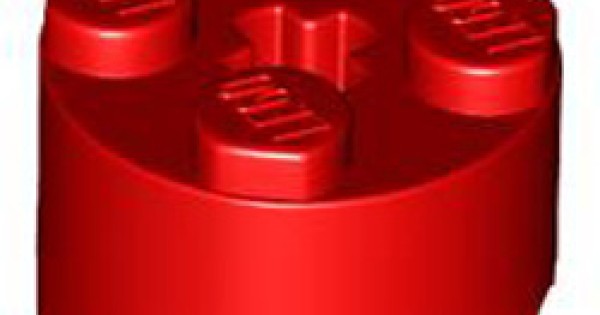 LEGO Part 614321 - 6143 - Brick Diameter 16 with Cross Bright Red ...