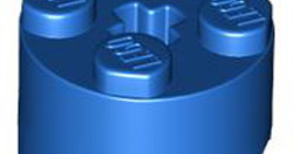 LEGO Part 614323 - 6143 - Brick Diameter 16 with Cross Bright Blue ...