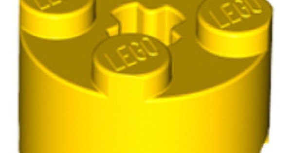 LEGO Part 614324 - 6143 - Brick Diameter 16 with Cross Bright Yellow ...