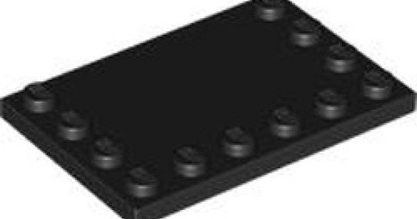 LEGO Part 4100378 - 6180 - Plate 4x6 with 12 Knobs Black | LEGO Bricks ...