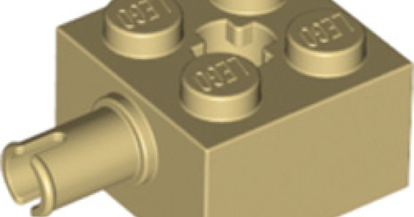 LEGO Part 4185273 - 6232 - Brick 2x2 with Snap and Cross Brick Yellow ...