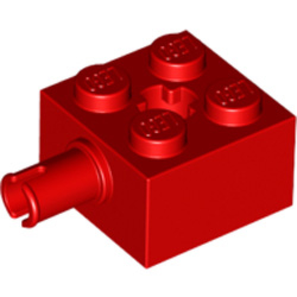 LEGO Part 623221 - 6232 - Brick 2x2 with Snap and Cross Bright Red ...