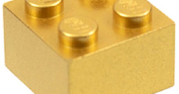 LEGO Part 4521993 - 62404 - Brick 2x2 Lakeret Gold Laquered | LEGO ...