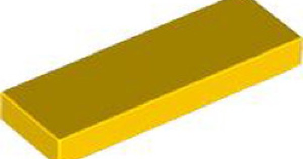LEGO Part 4558172 - 63864 - Flat Tile 1x3 Bright Yellow | LEGO Bricks ...