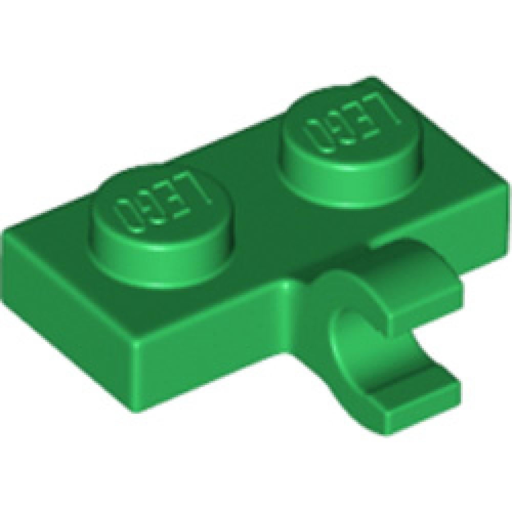 LEGO Part 6313123 - 65458 - Plate 1x2 with 1 Horizontal Snap Dark Green ...