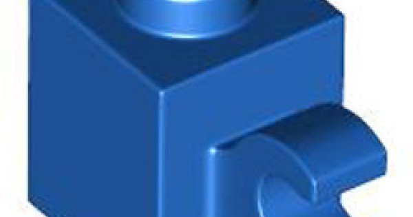 LEGO Part 6369686 - 65459 - Brick 1x1 with Holder Vertical Bright Blue ...