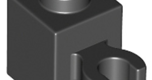 LEGO Part 6336977 - 65460 - Brick 1x1 with Holder Horizontal Black ...