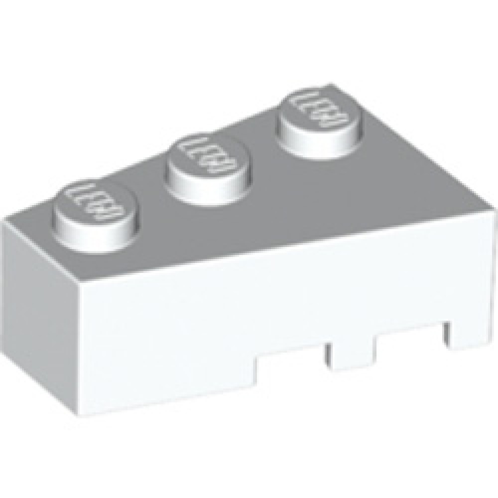 LEGO Part 4527764 - 6565 - Left Roof Tile 2x3 White | LEGO Bricks ...