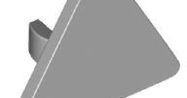 LEGO Part 6317545 - 65676 - Triangular Sign with Snap Medium Stone Grey | LEGO Bricks ...