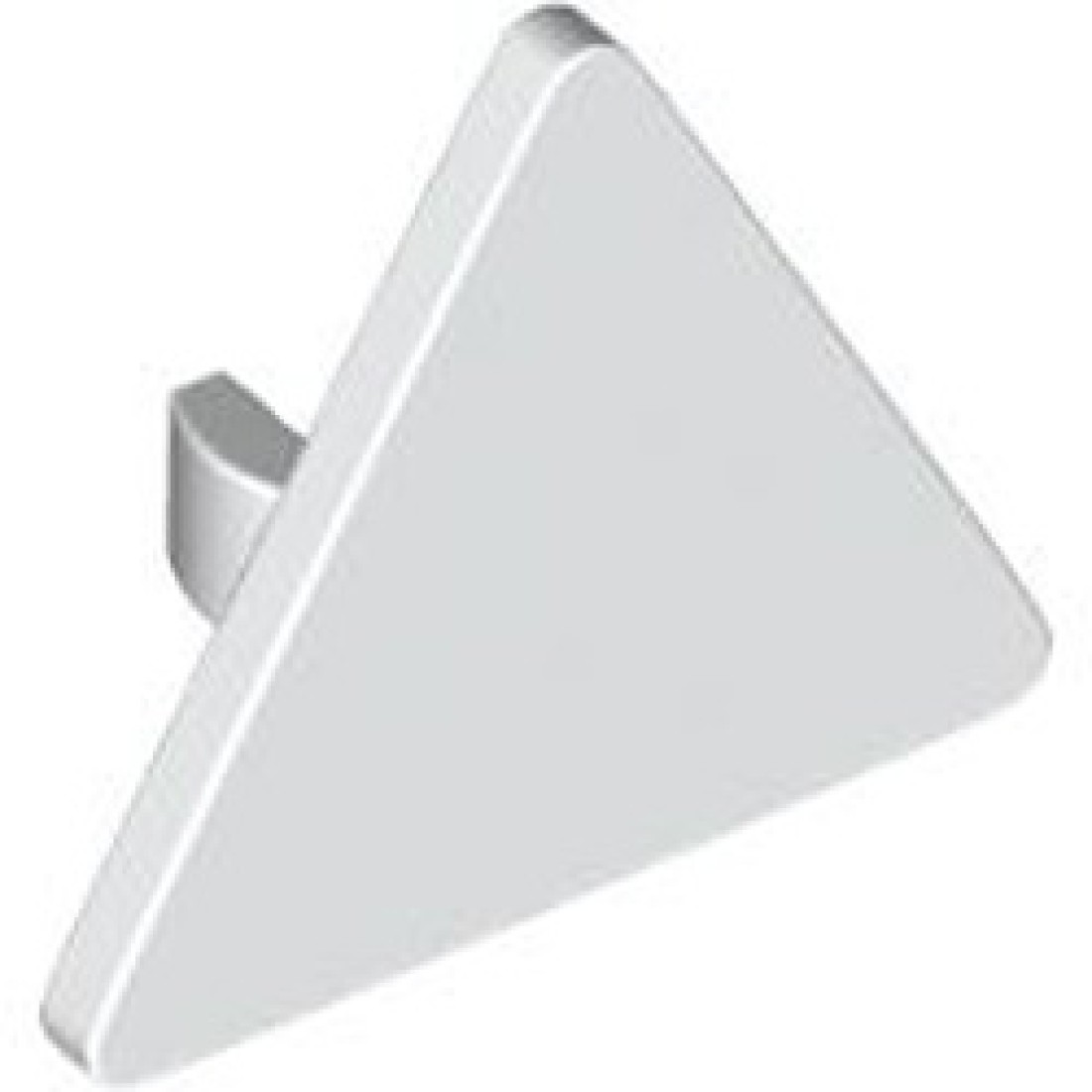 Triangular Sign With Snap White