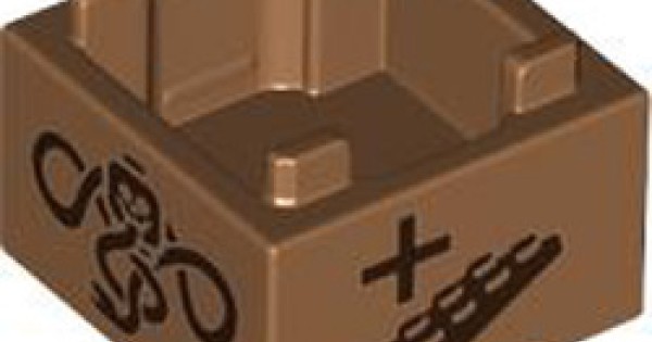 LEGO Part 6296268 - 67346 - Box 2x2 Bottom Number 6 Medium Nougat ...
