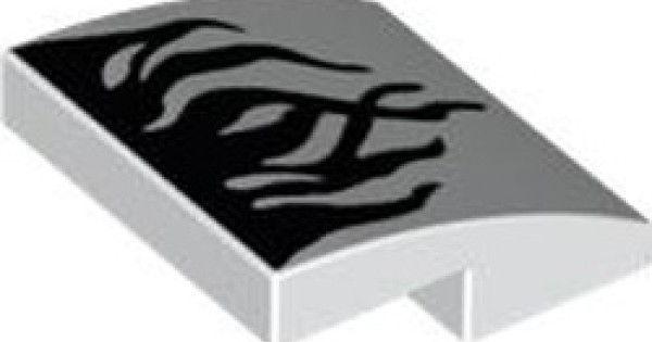 LEGO Part 6302176 - 68086 - Plate with Bow 2x2x2/3 Number 42 White ...