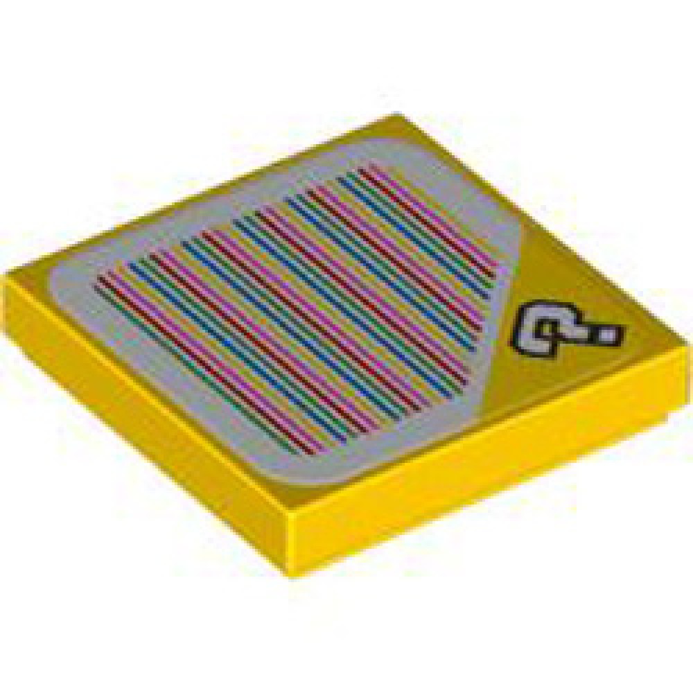 LEGO Part 6315656 - 69466 - Flat Tile 2x2 with Sticker Number 3 Bright ...