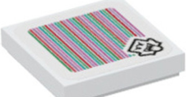 LEGO Part 6317984 - 69816 - Flat Tile 2x2 with Sticker Number 46 White ...