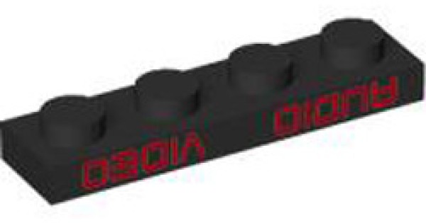 LEGO Part 6319322 - 69923 - Plate 1x4 Number 1 Black | LEGO Bricks ...