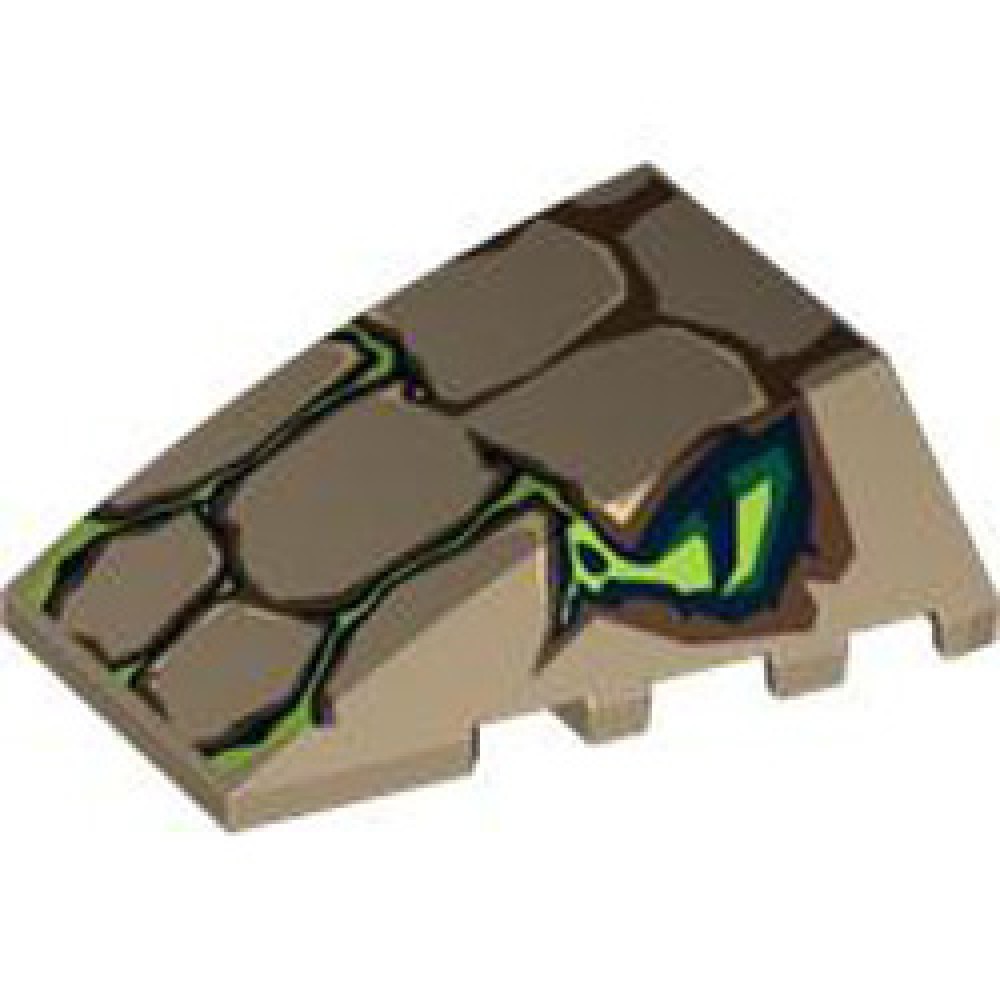 LEGO Part 4653511 - 70052 - Brick 4x4 with Bow Angle Number 3 Sand ...