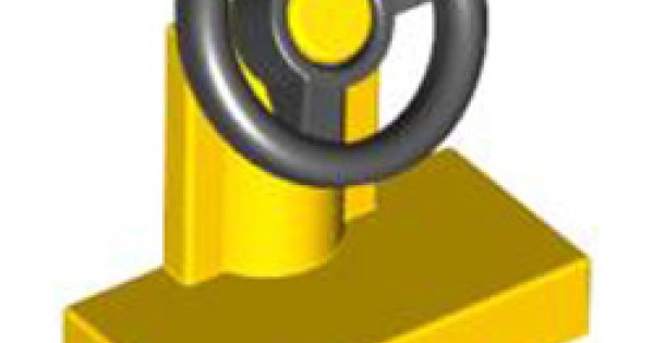 LEGO Part 9553 - 73081 - Console with Steering Wheel Bright Yellow ...