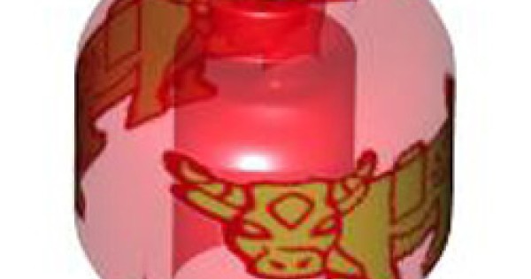 LEGO Part 6331377 - 75429 - Mini Head Number 3405 Transparent Red ...