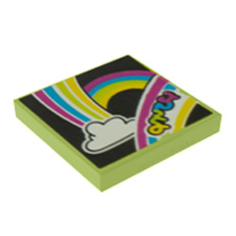 LEGO Part 6331200 - 75458 - Flat Tile 2x2 With Rainbow Falore Bright ...