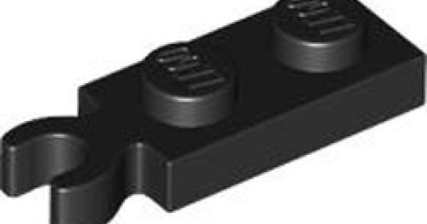 LEGO Part 6350725 - 78256 - Plate 1x2 with Holder Black | LEGO Bricks ...