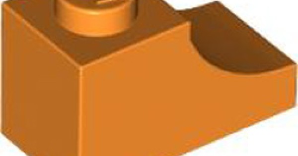 LEGO Part 6431333 - 78666 - Brick 1x2 Outside Half Arch Number 1 Bright Orange | LEGO Bricks ...