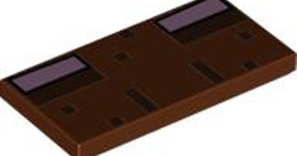 LEGO Part 6353254 - 79499 - Flat Tile 2x4 Number 254 Reddish Brown ...